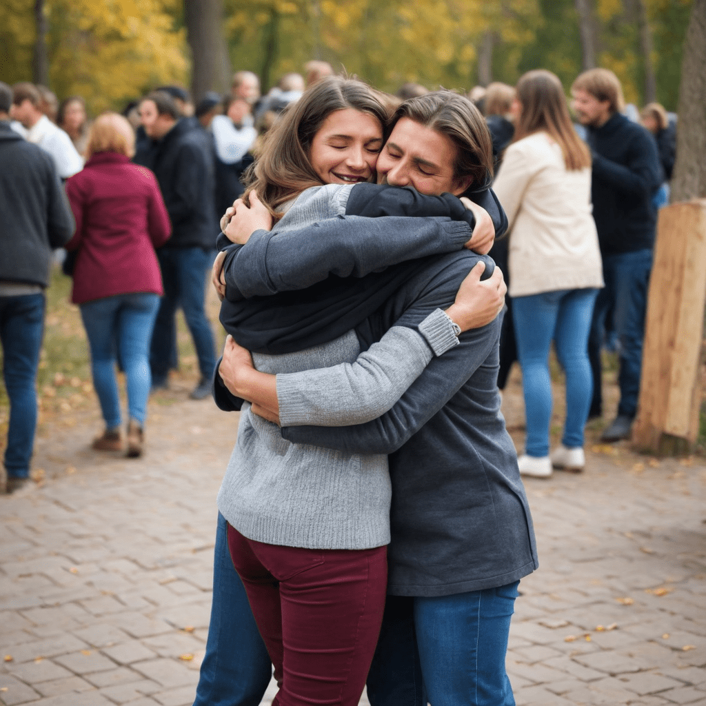 people hug
